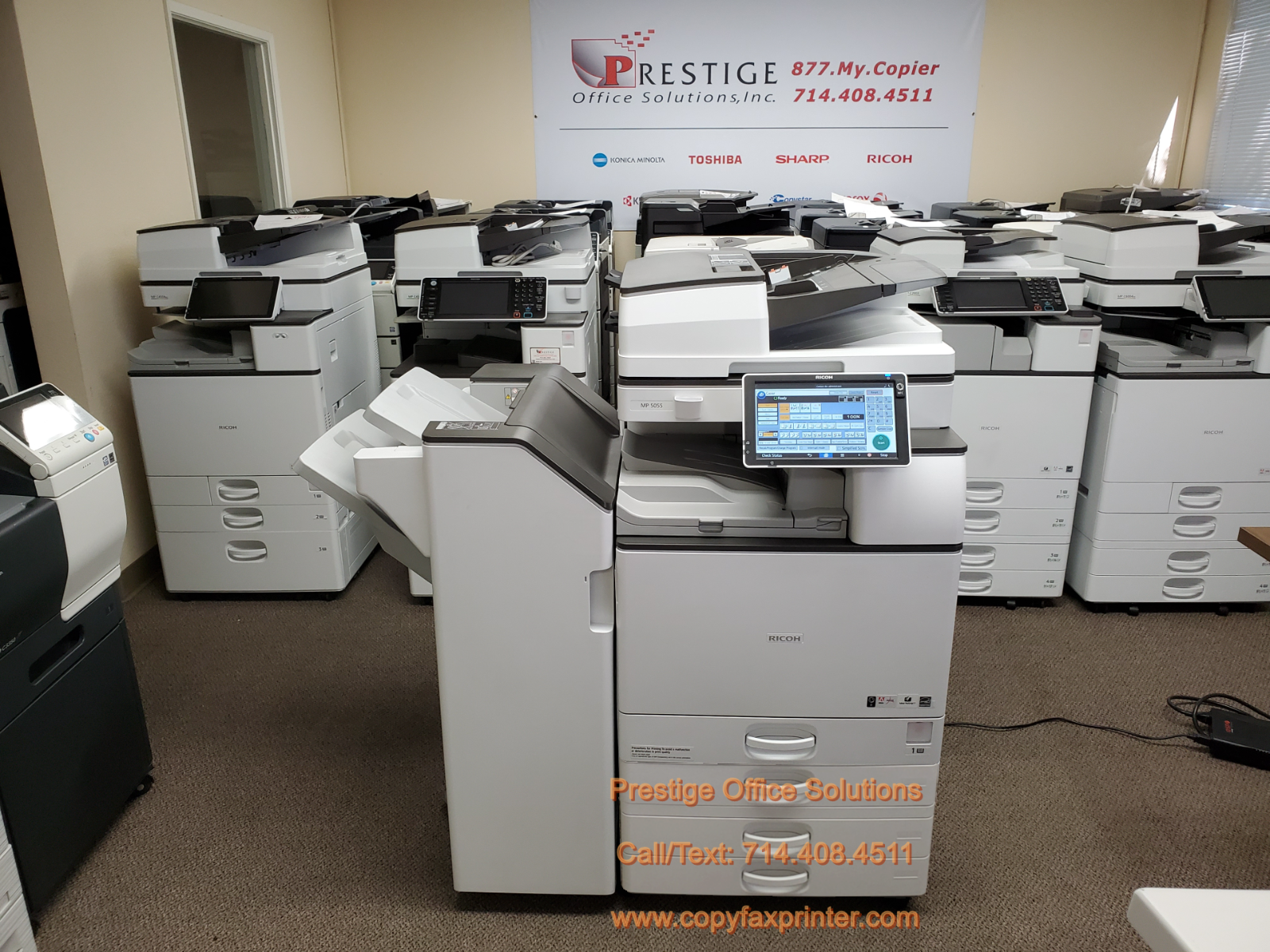 Ricoh MP 5055 Black/White Copier Printer Scanner Low Meter Count Only ...