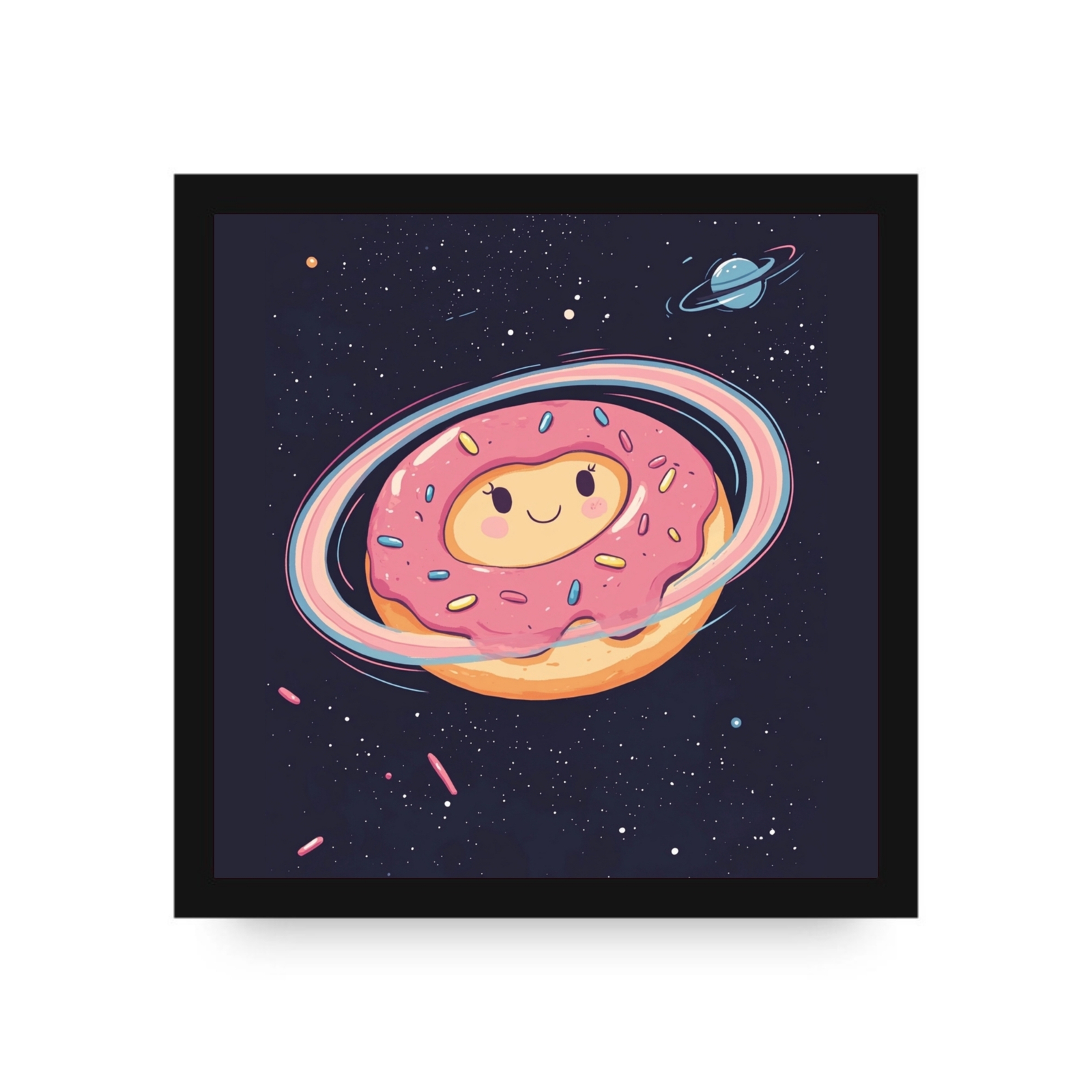 Planet Donut Canvas by Dancing Littles Jungle - Posters & Wall Hangings