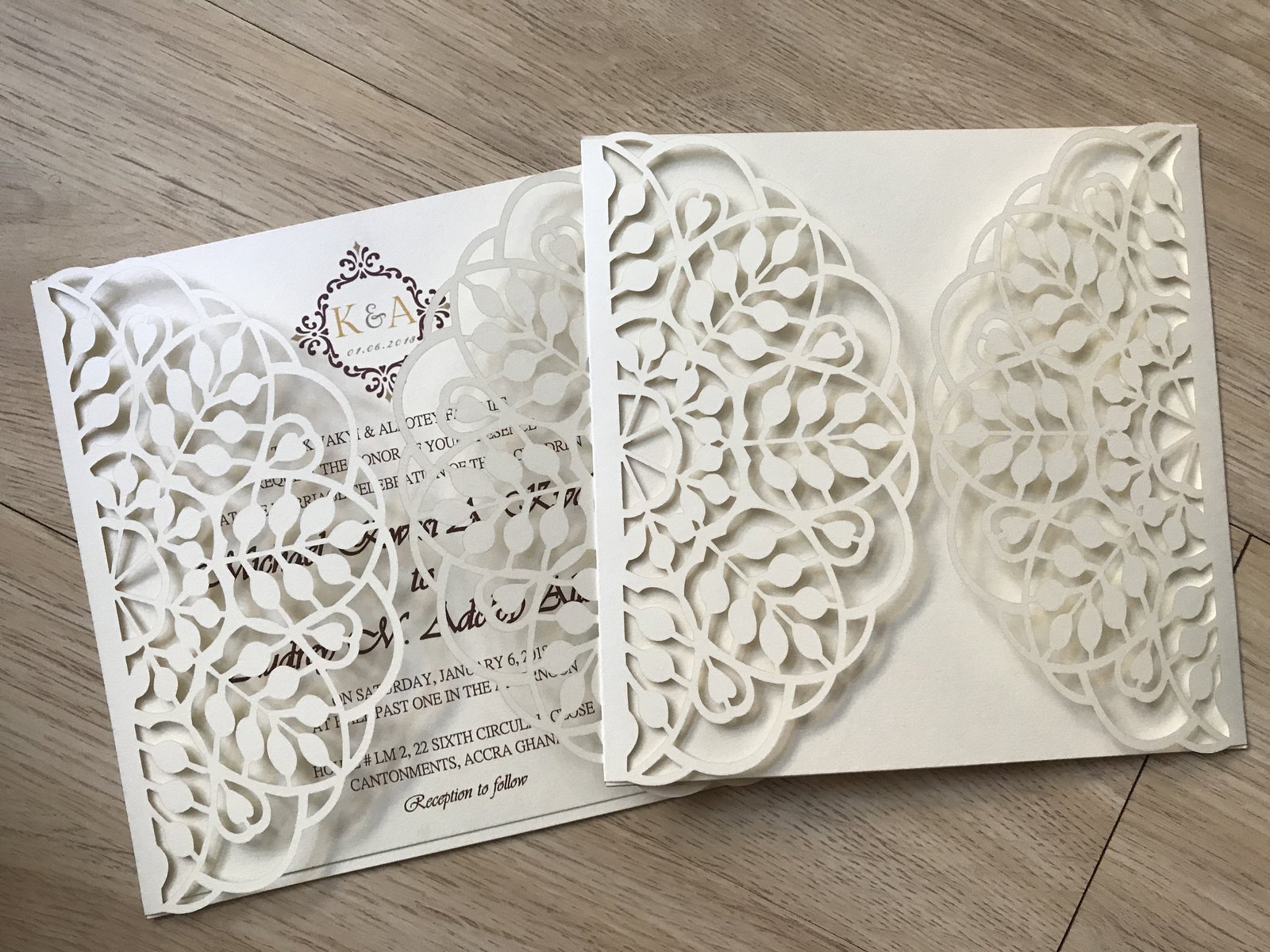 50pcs customized Laser Cut wedding invitations card,laser cut wedding ...