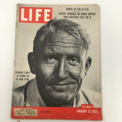 VTG Life Magazine January 31 1955 Spencer Tray. 25 Years as a Film Star ...