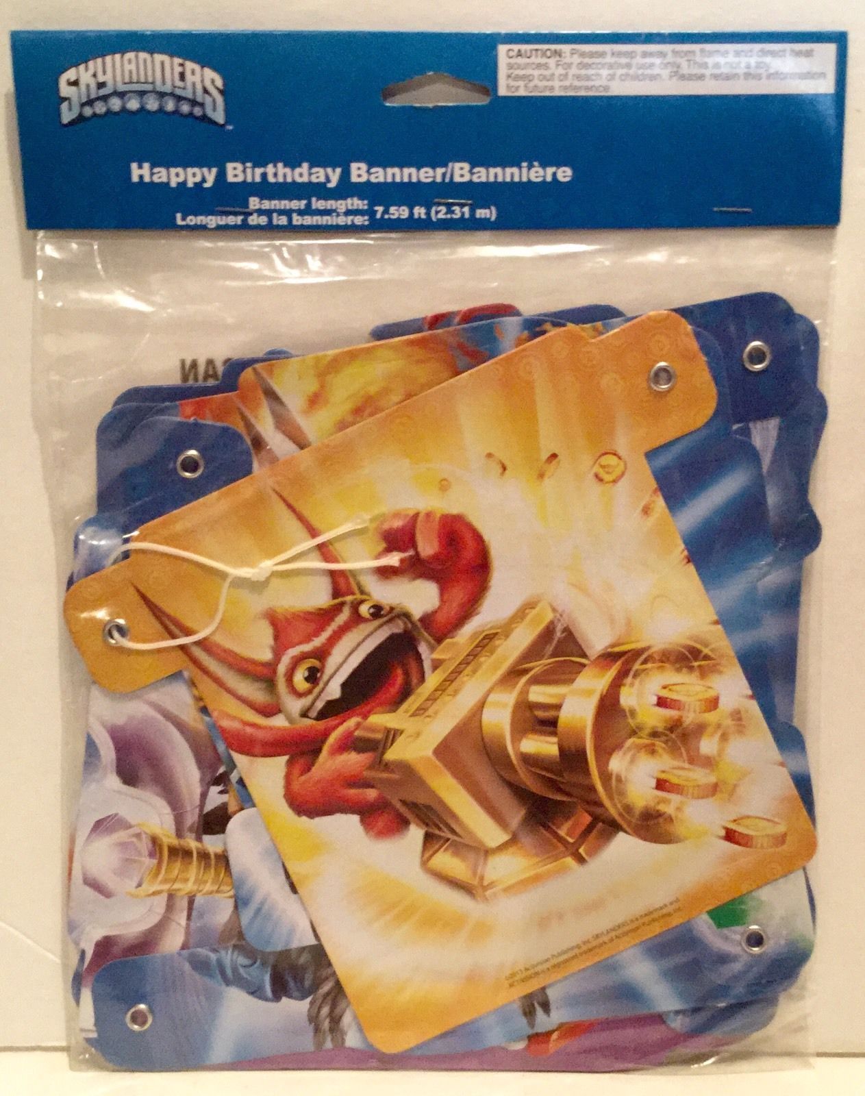 Skylanders HAPPY BIRTHDAY Banner 7 1/2' Jointed Letters Spyro Trigger ...