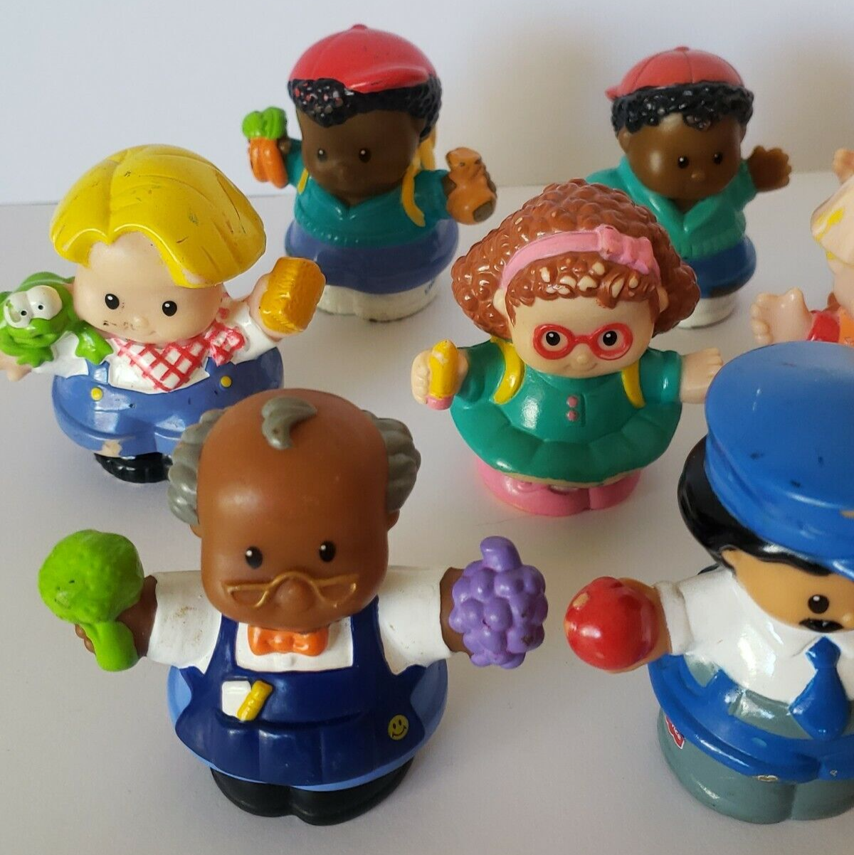 Fisher Price Little People Figure Lot of 12 School Children Police Fire ...