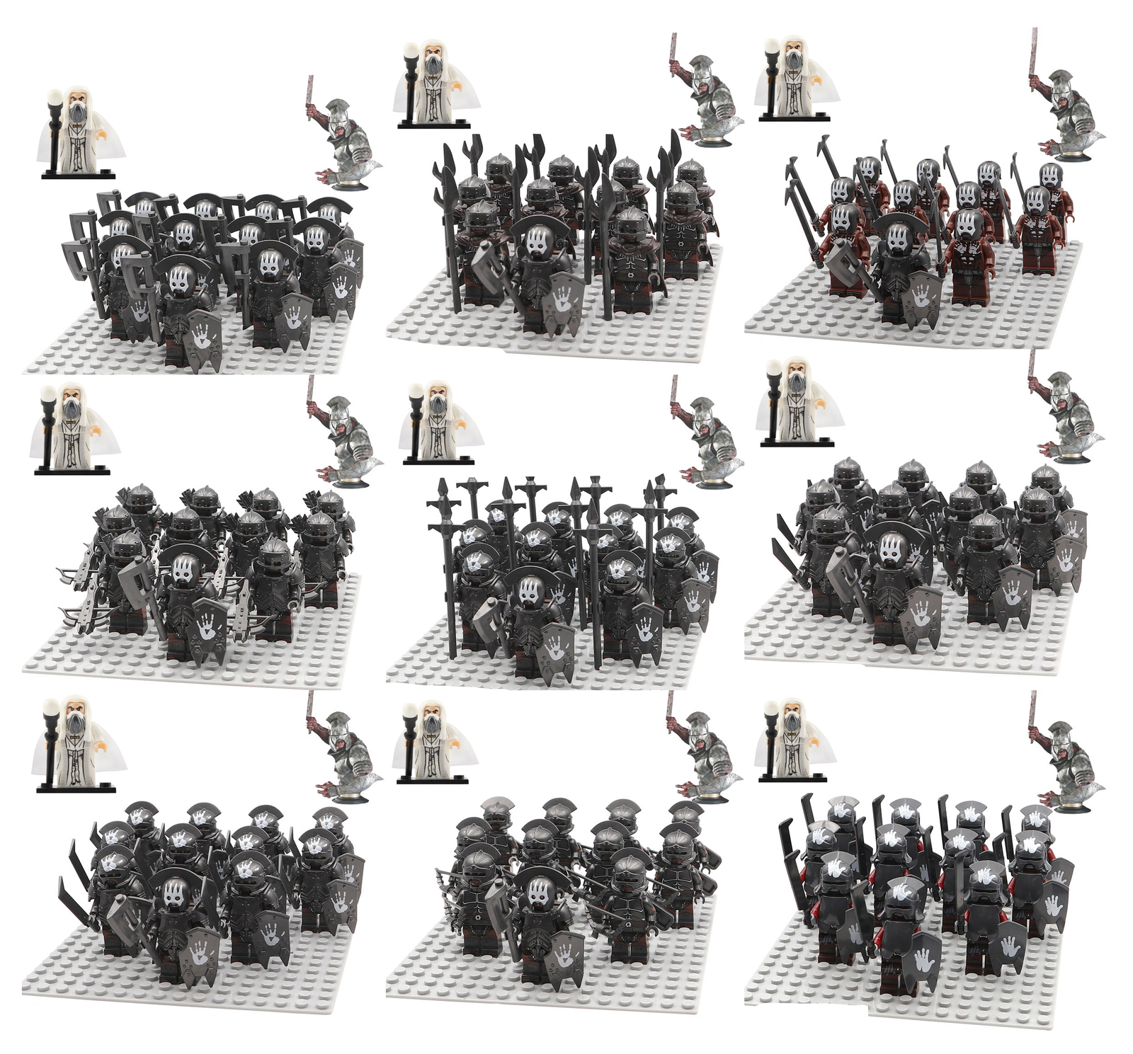 108pcs LOTR Saruman & Uruk hai Infantry Army Set Collection Minifigures ...