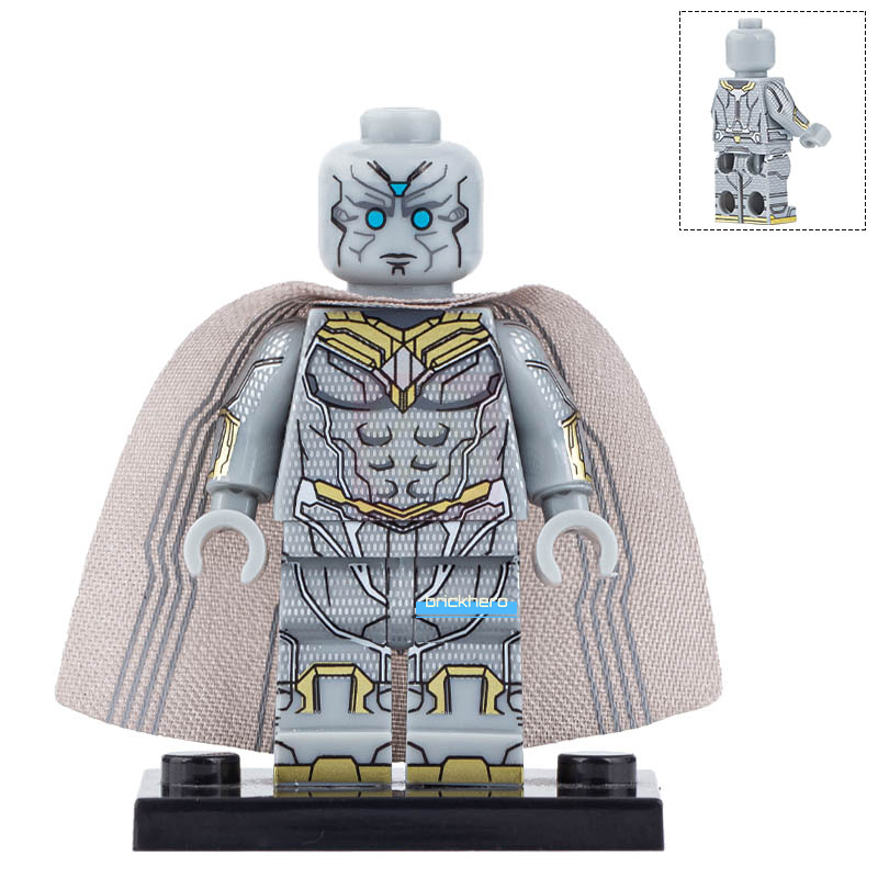 White Vision WandaVision (2021) MCU Superhero Lego Custom Minifigure ...