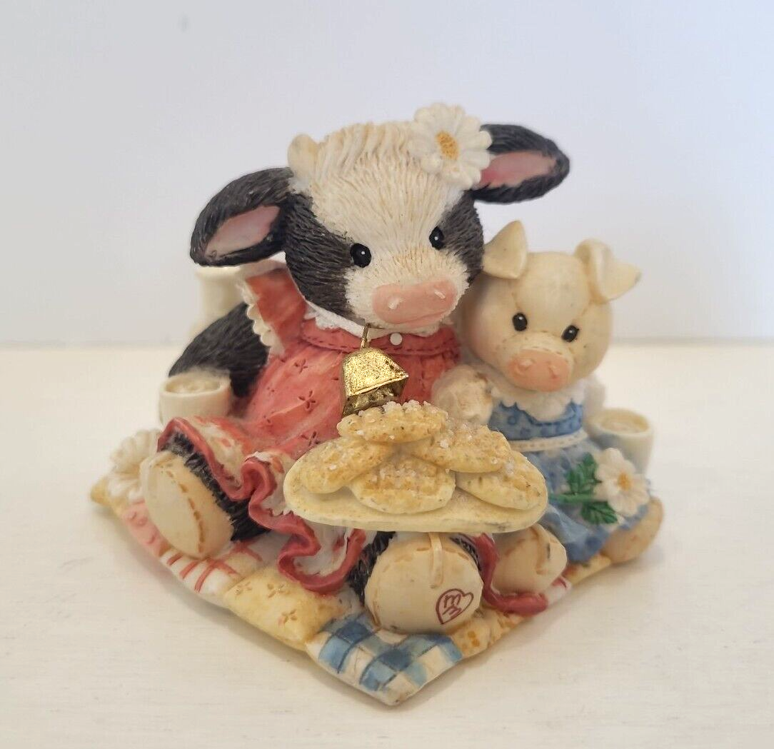 Enesco Mary Moo Moos #627739 "COOKIES ARE FOR SHARING" COW AND PIG ...