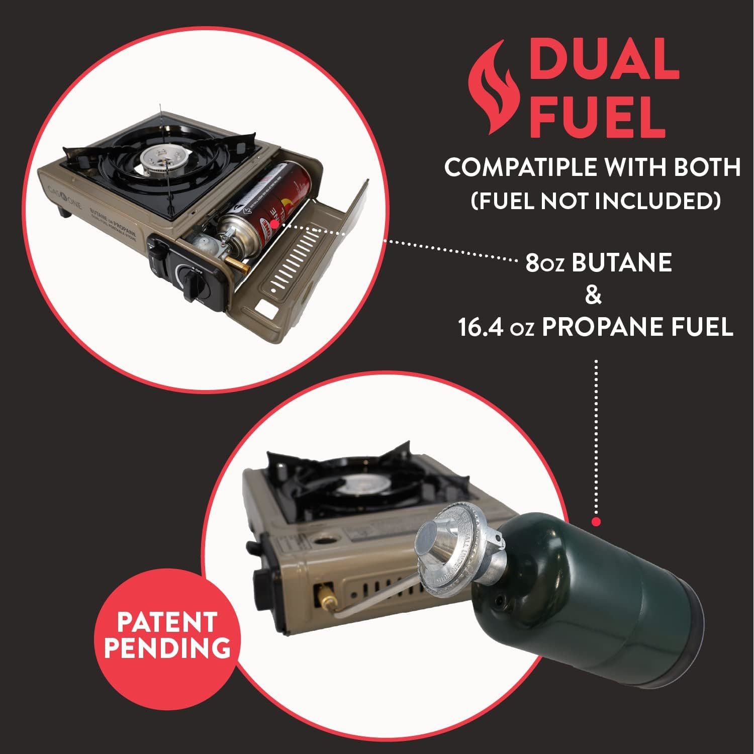 Gas One Gs-3400P Propane Or Butane Stove Dual Fuel Stove Portable ...