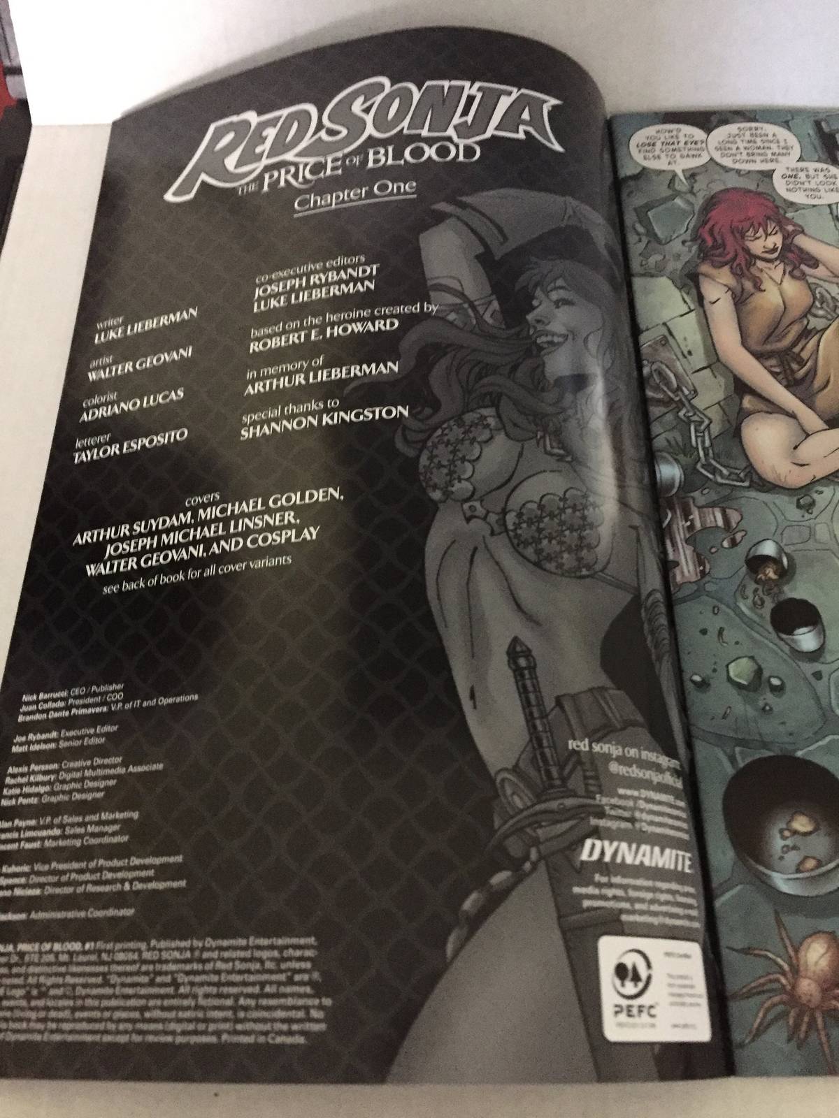 2019 Dynamite Comics Red Sonja Price of Blood Ryan Kincaid Virgin Variant #1 Lim - Comics ...