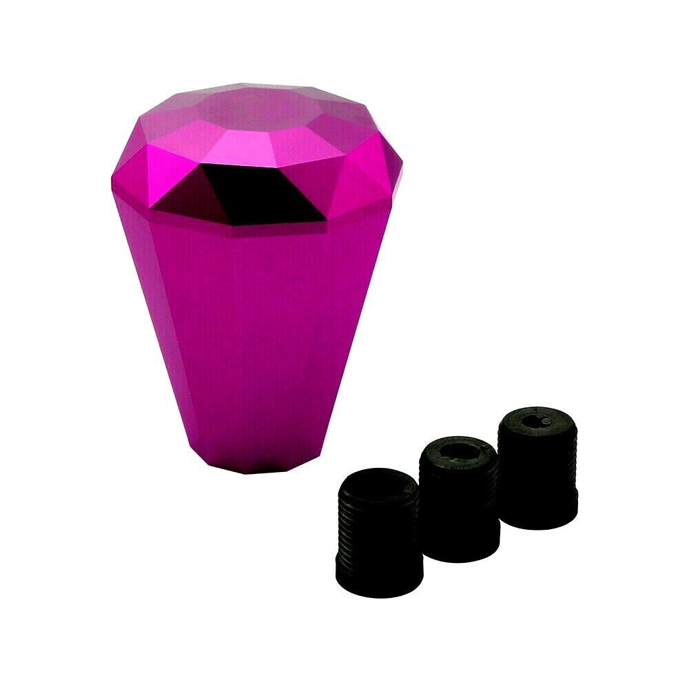 JDM Purple Aluminum Diamond Gear Shift Knob Universal Manual Shifter M8 ...