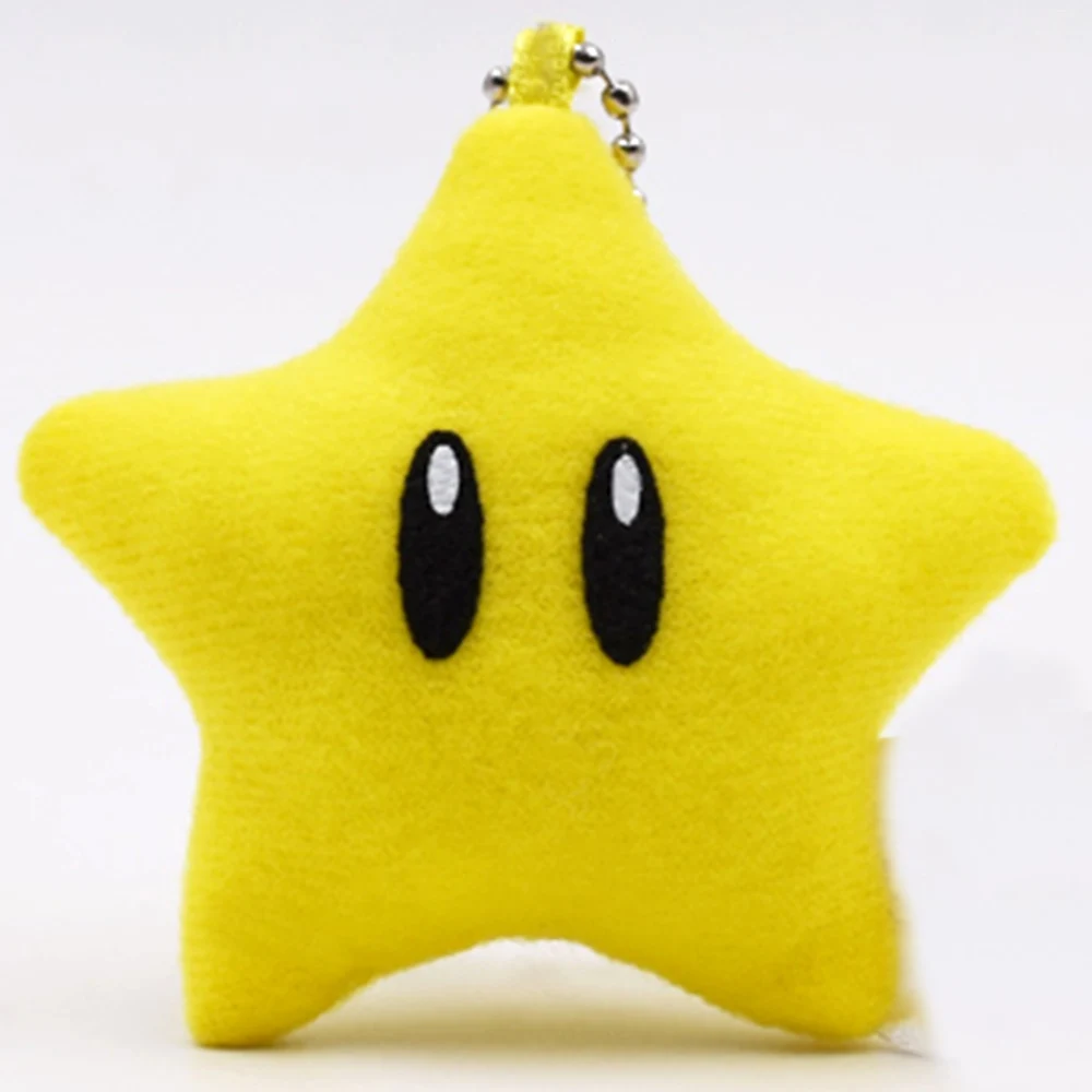 Super Mario Bros. Wonder Yellow Star Pendant 3 in Plush Toy Cartoon ...