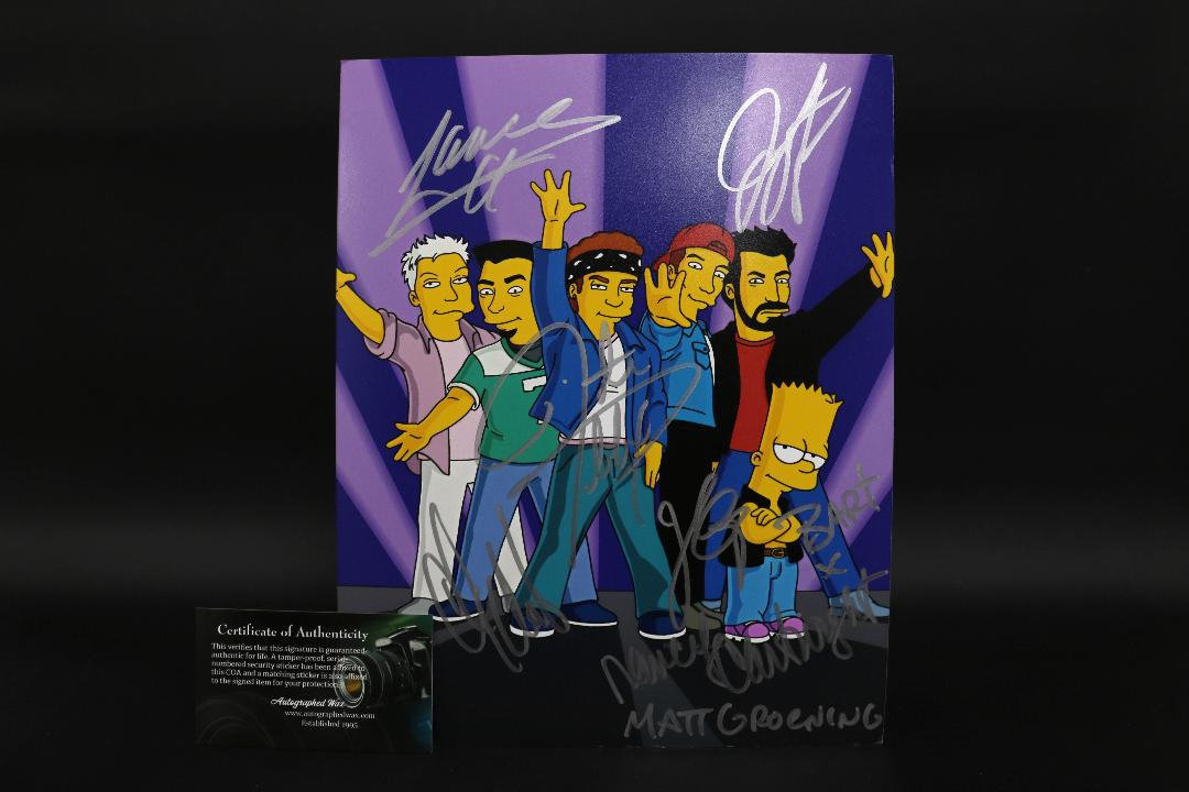 NSYNC Band & Nancy Cartwright Signed Autographed "The Simpsons" Glossy ...