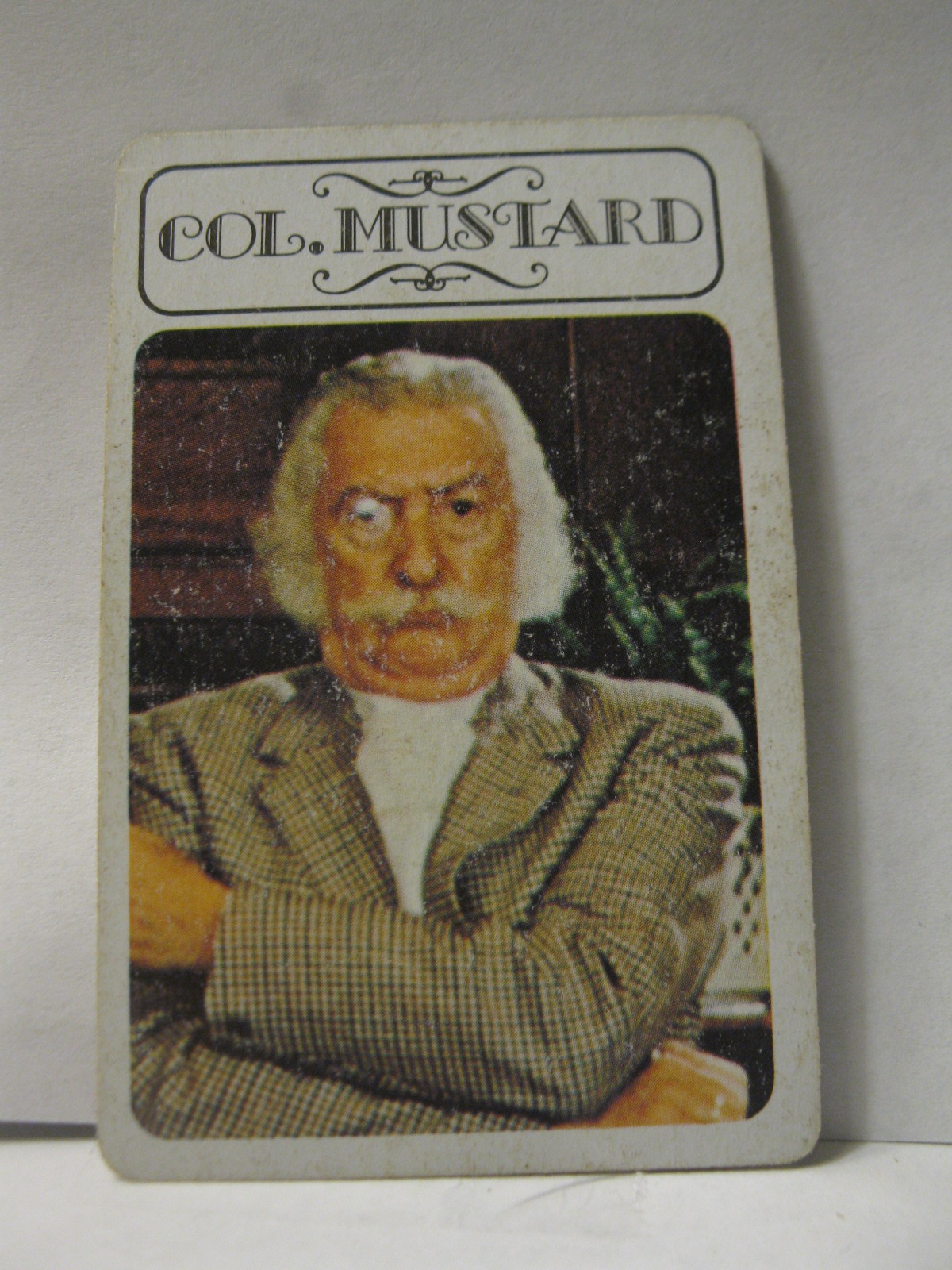 1979 Clue Board Game Piece: Col. Mustard Suspect Card - Game Pieces, Parts