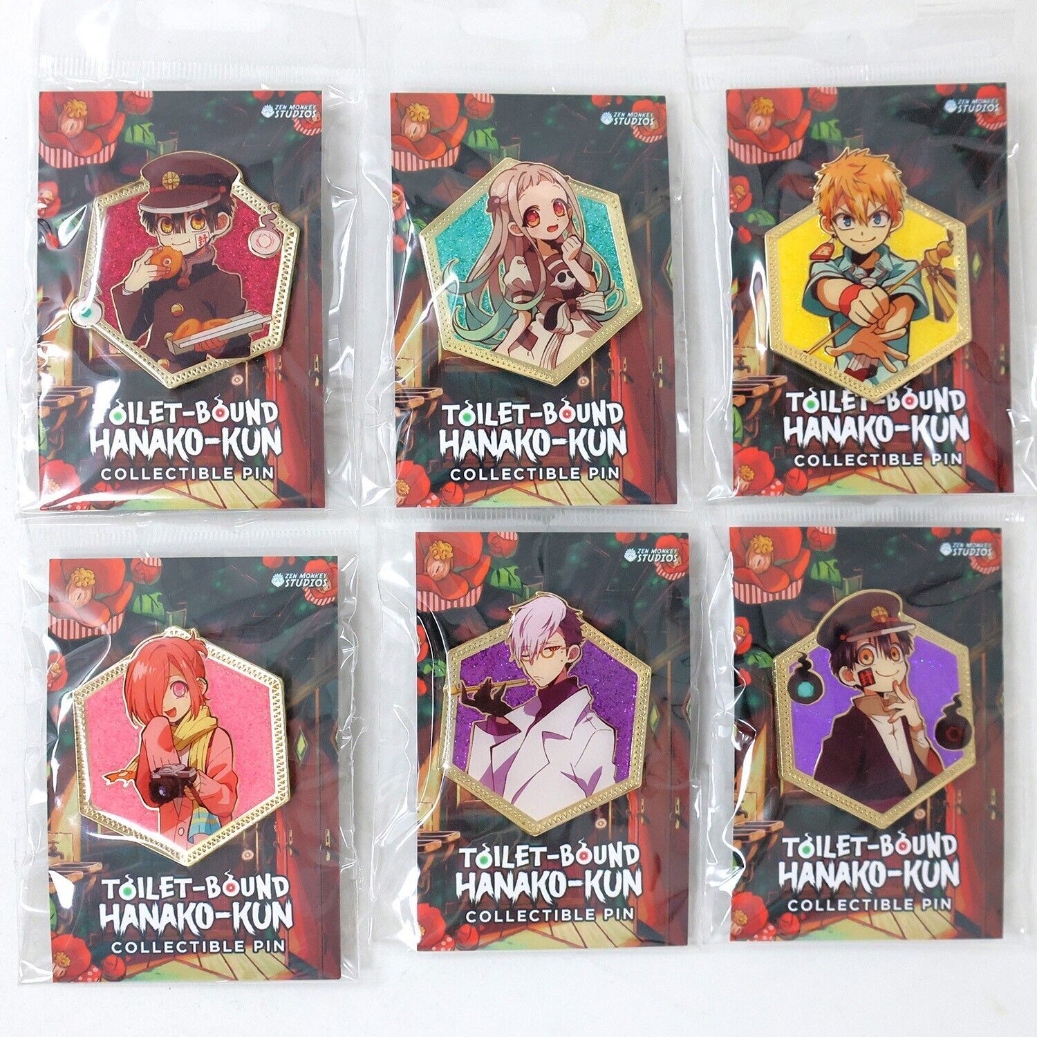 Toilet Bound Hanako-Kun Hanako-Kun Golden Enamel Pin Figure Set Lot of ...