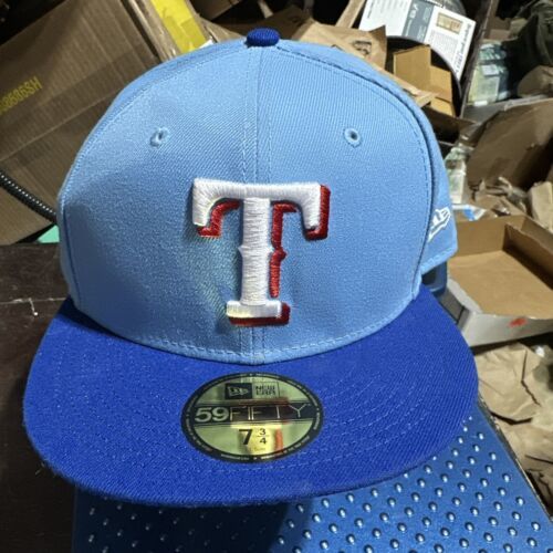 New Era Light Blue Alternative Texas Rangers 59FIFTY Fitted Hat 7 3/4 ...