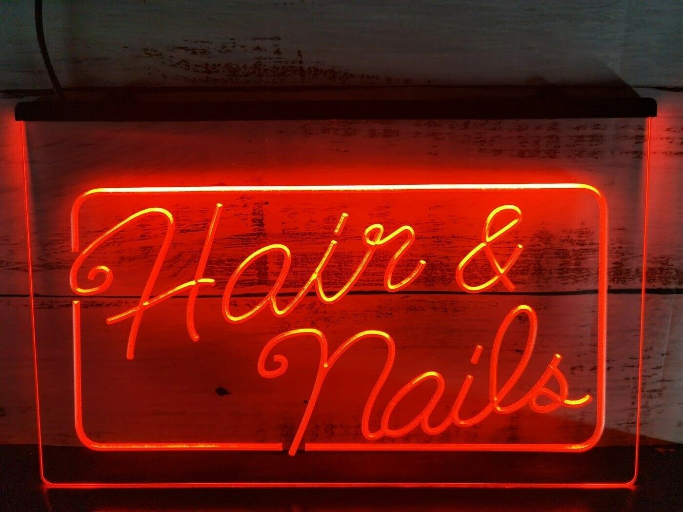 Hair & Nails Led Neon Sign Hang Signs Wall Beauty Salon Luminous Craft ...