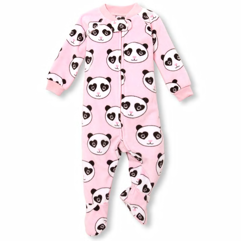 NWT The Childrens Place Unicorn Panda Fox Girls Footed Fleece Sleeper ...