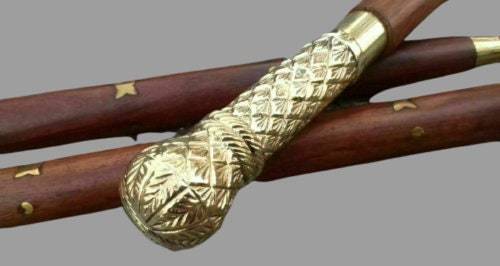 Solid Brass Knob Piller Head Handle Walking and 35 similar items