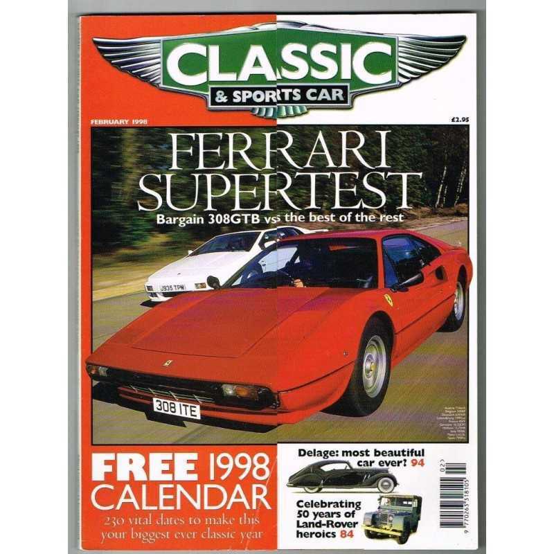 Classic & Sports Car Magazine February 1998 mbox3057/c Ferrari ...