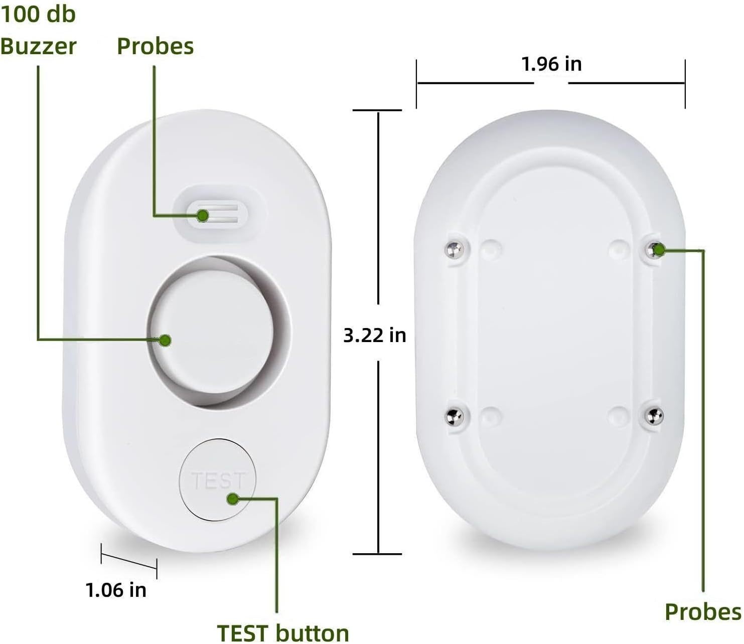 Water Leak Detector Sensor Alarm: Home Water Flooding Monitor Smart ...