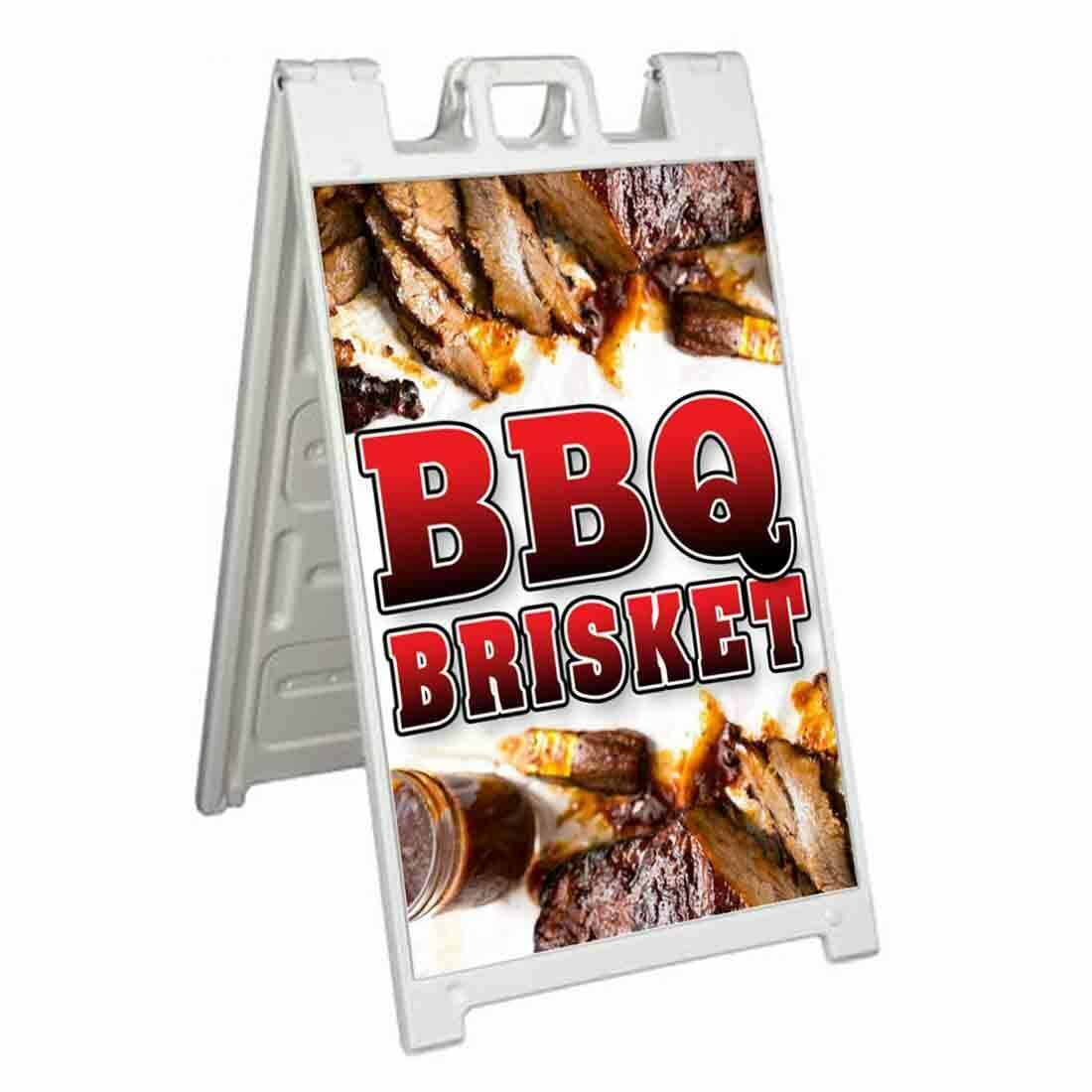 BBQ BRISKET Signicade 24x36 Aframe Sidewalk Sign Banner Decal FOOD ...