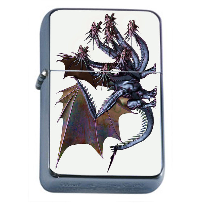 Mythical Creatures D6 Flip Top Oil Lighter Wind Resistant - Tobacciana
