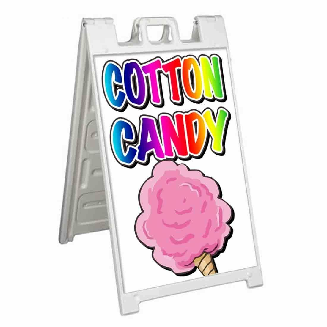 COTTON CANDY Signicade 24x36 AFrame Plastic Sidewalk Sign CARNIVAL FAIR ...