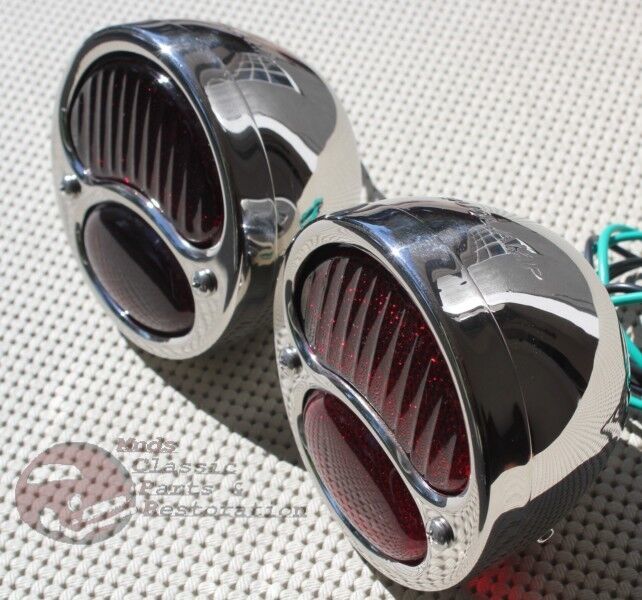 Ford Model A Stainless Steel Taillights Lamps Pair Brake Light Hot Rat ...