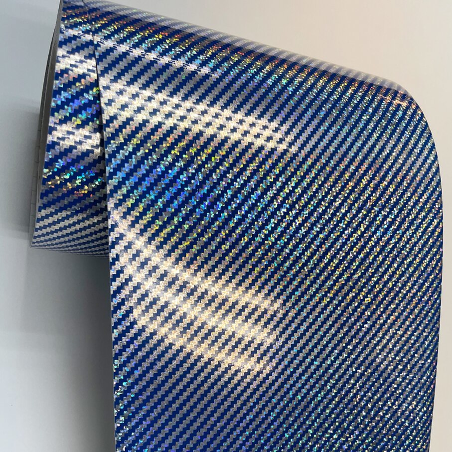 20cm width 2D Glossy Blue Laser Vinyl Sheet Car Wrap Film Self Adhesive ...