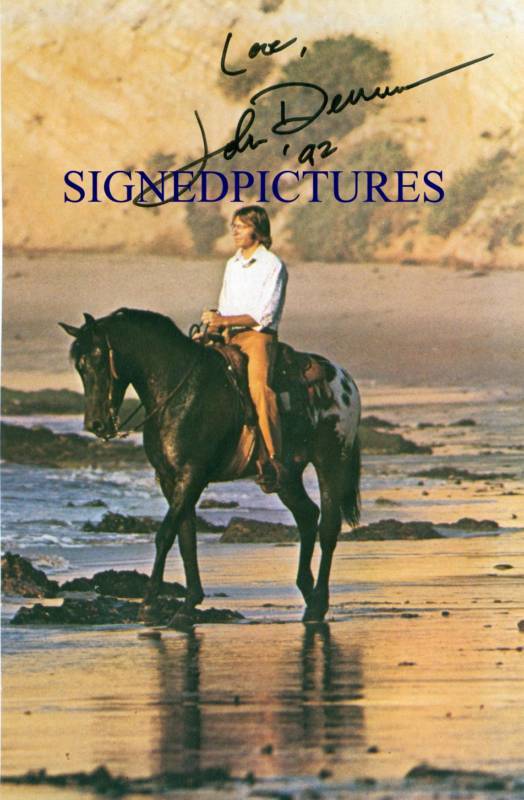 JOHN DENVER SIGNED AUTOGRAPH 6x9 RP PHOTO ROCKEY MTN HIGH COLORADO ...