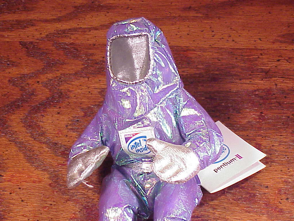 1997 Intel Bunny People Pentium II Purple Promotional Soft Doll Figure ...