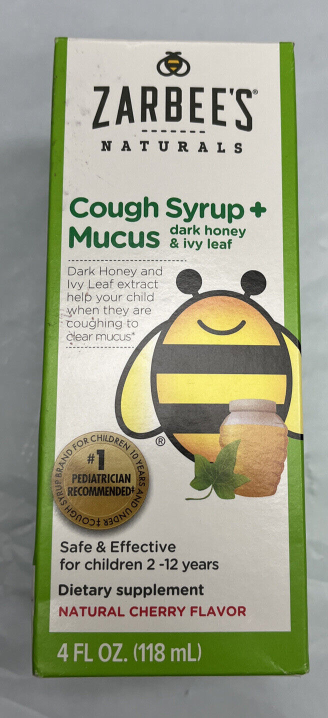 Zarbee's NIGHTTIME Children's Cough Syrup + Mucus with Dark Honey & Ivy ...
