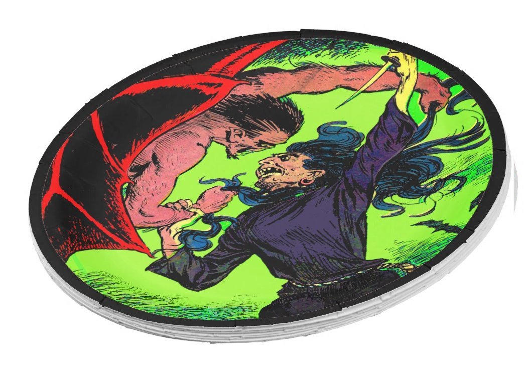 Halloween Party Paper Plates - Vampire VS Witch - 16 Plates - Party ...