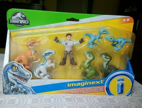 Fisher Price Imaginext Jurassic World Raptor Trainer Owen Gift Set NEW ...