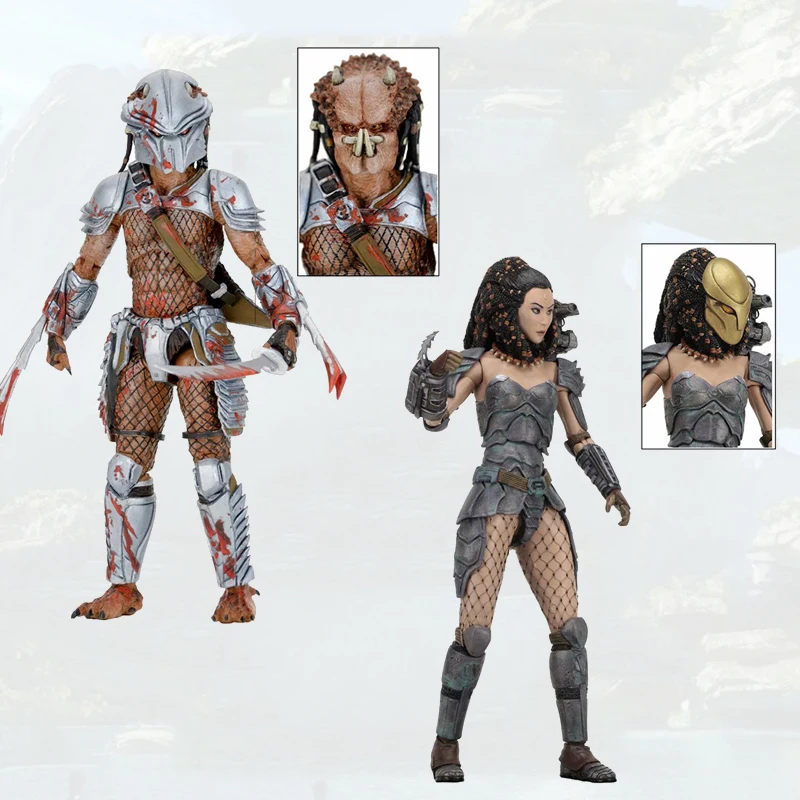 NECA Alien VS Predator Action Figure Masked Scar Elder Predator Machiko ...