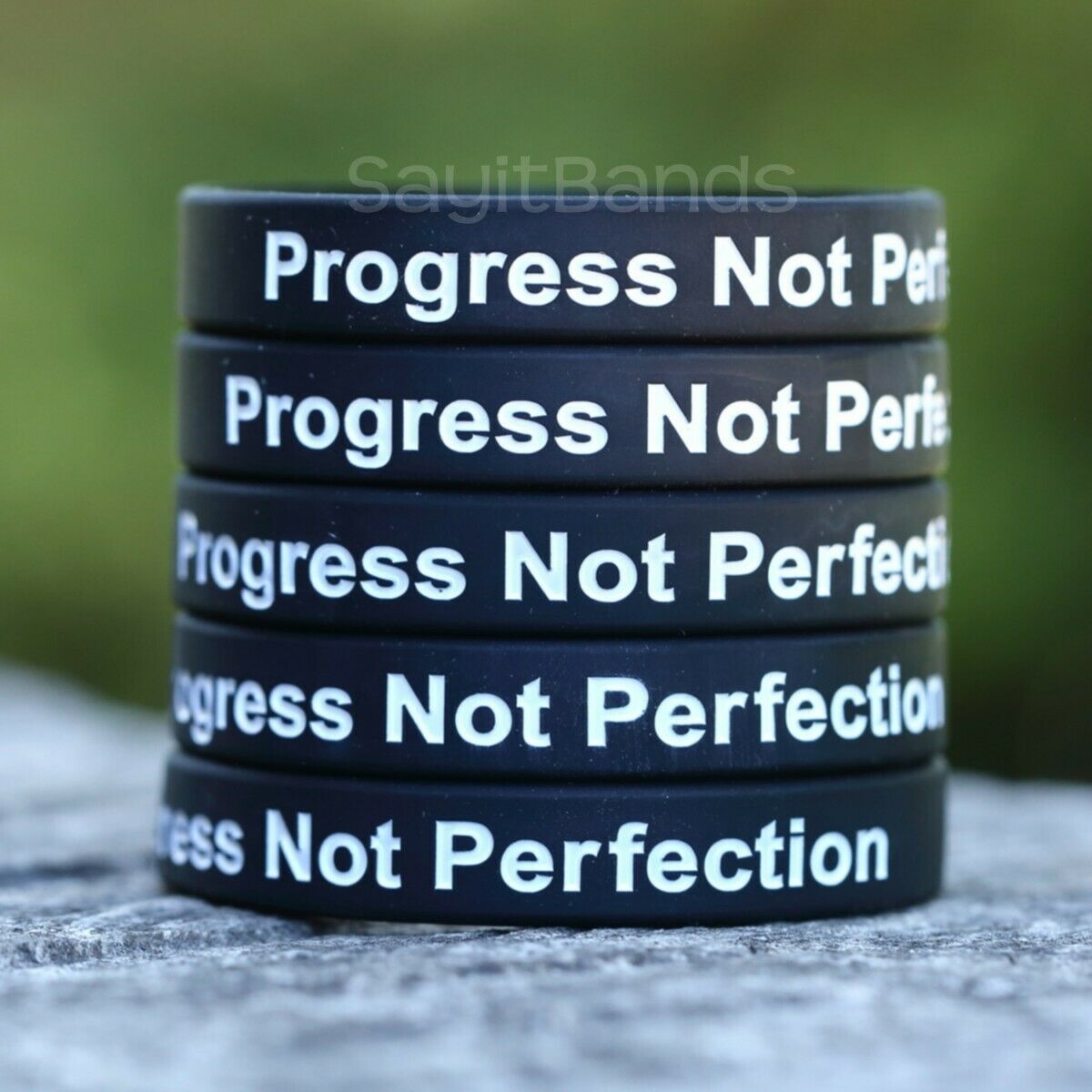 20 Progress Not Perfection Wristbands, Motivation Inspiration Recovery ...