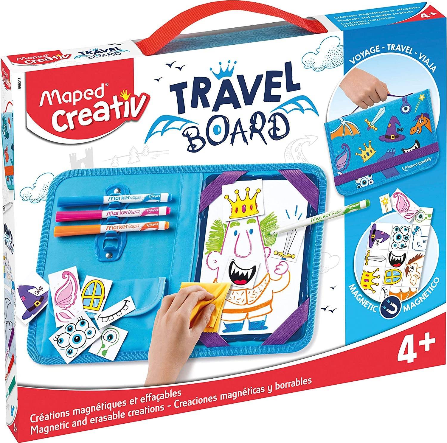 Helix Maped Creativ Travel Board - Knights and Princesses - Mixed Media Paint Sets