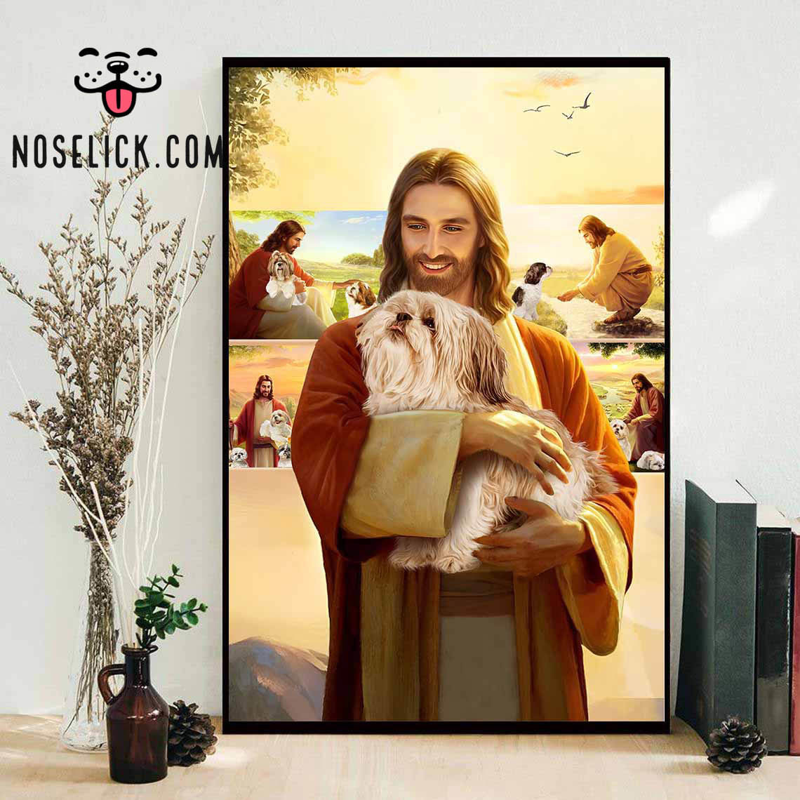 Shih Tzu Dog Jesus And Dog God Poster 1 - Art Posters