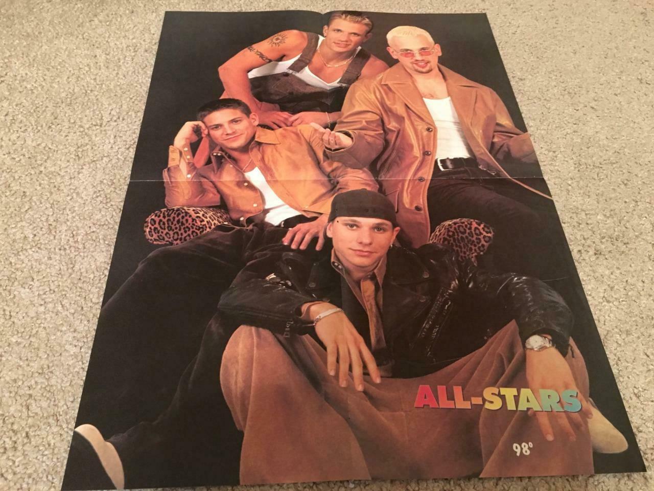 Nsync 98 Degrees teen magazine poster clipping 90's barefoot beach Pop ...