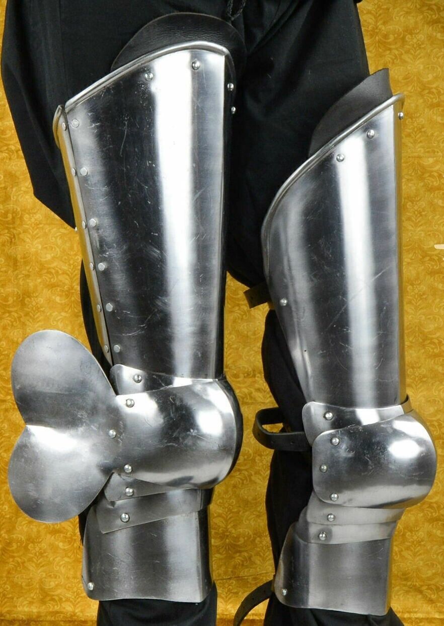 Medieval Knight 18GA Steel Gothic Leg Guard and similar items