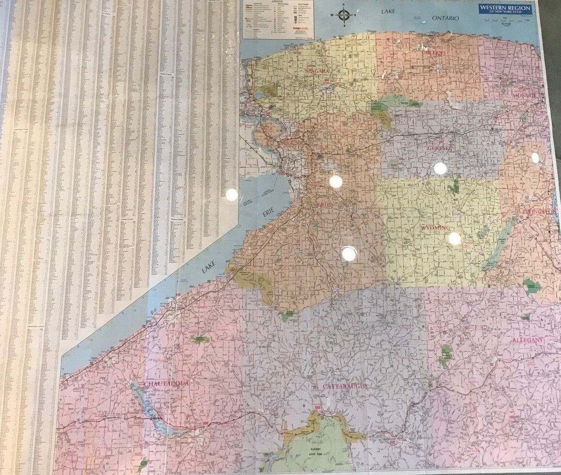 Western Region, New York Laminated Wall Map (MW) - Maps & Atlases
