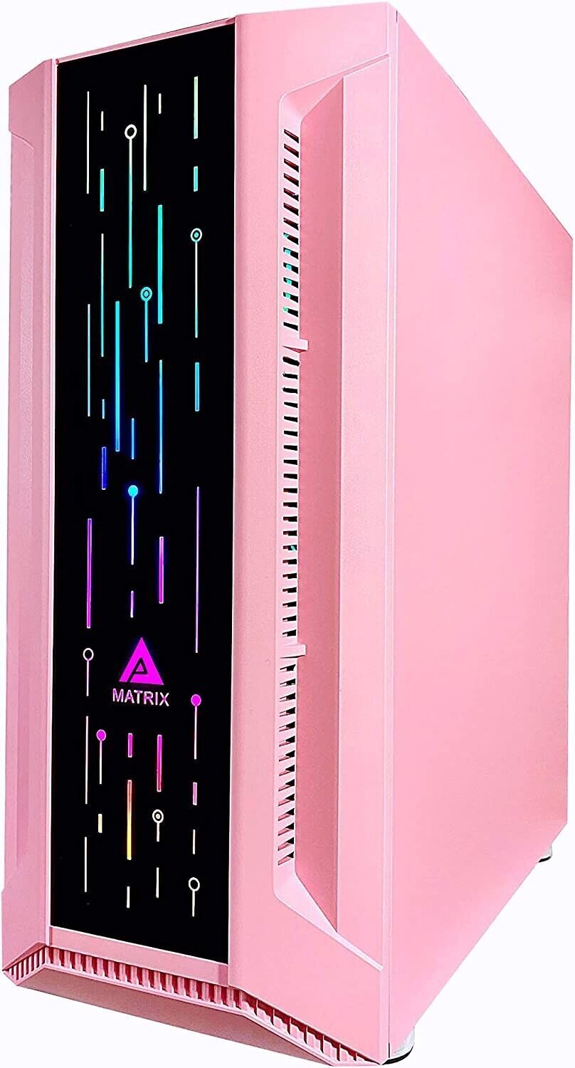 Custom Gaming PC Desktop Pink Computer 2TB Storage SSD 16GB RAM DDR4 ...