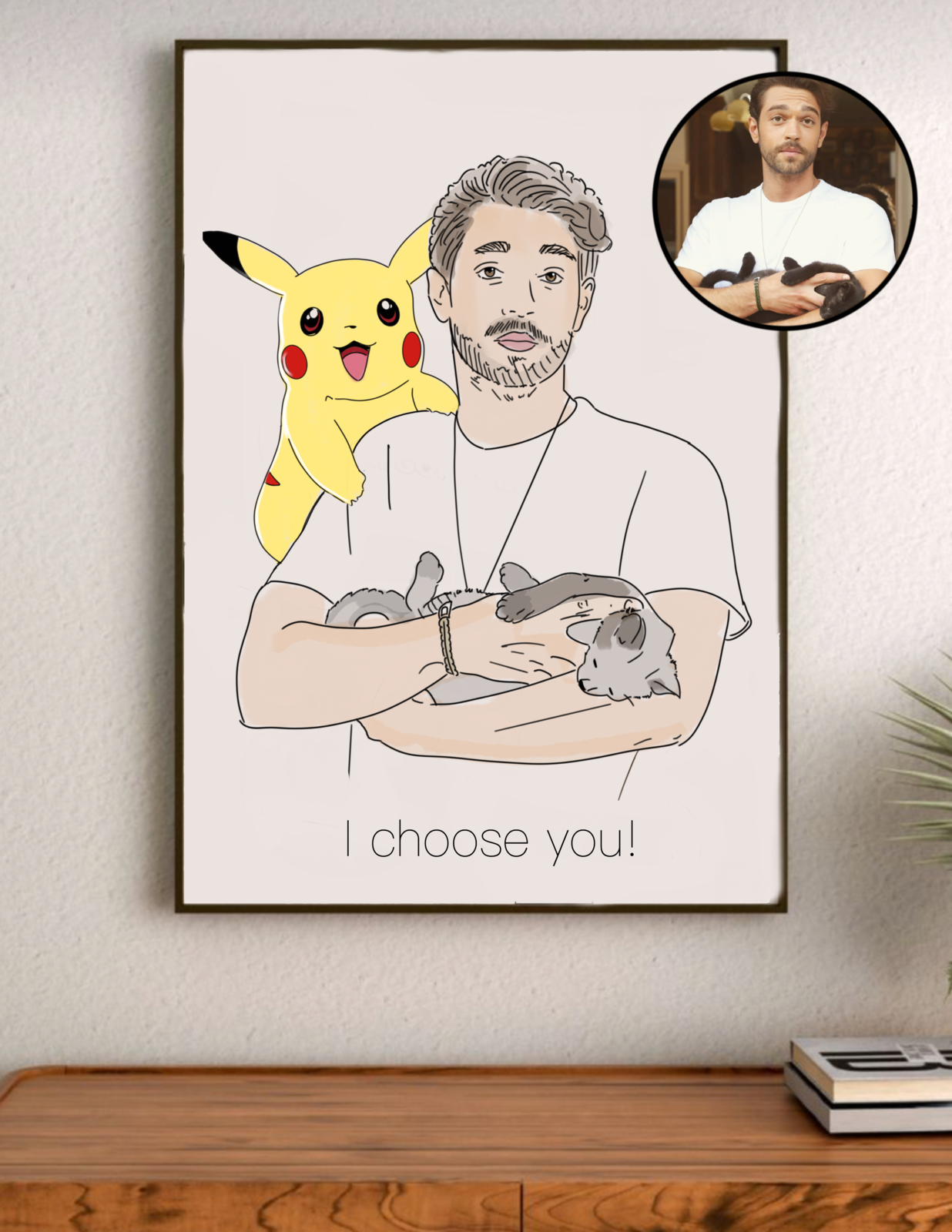 Custom Pokemon Cartoon Portrait, Cartoon and 10 similar items