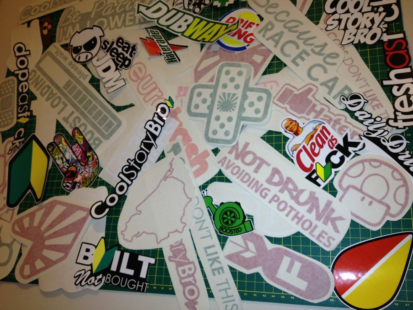 50 Random JDM KDM Vinyl Decal Stickers Lot Pack ill Bomb Bombing Sheet ...