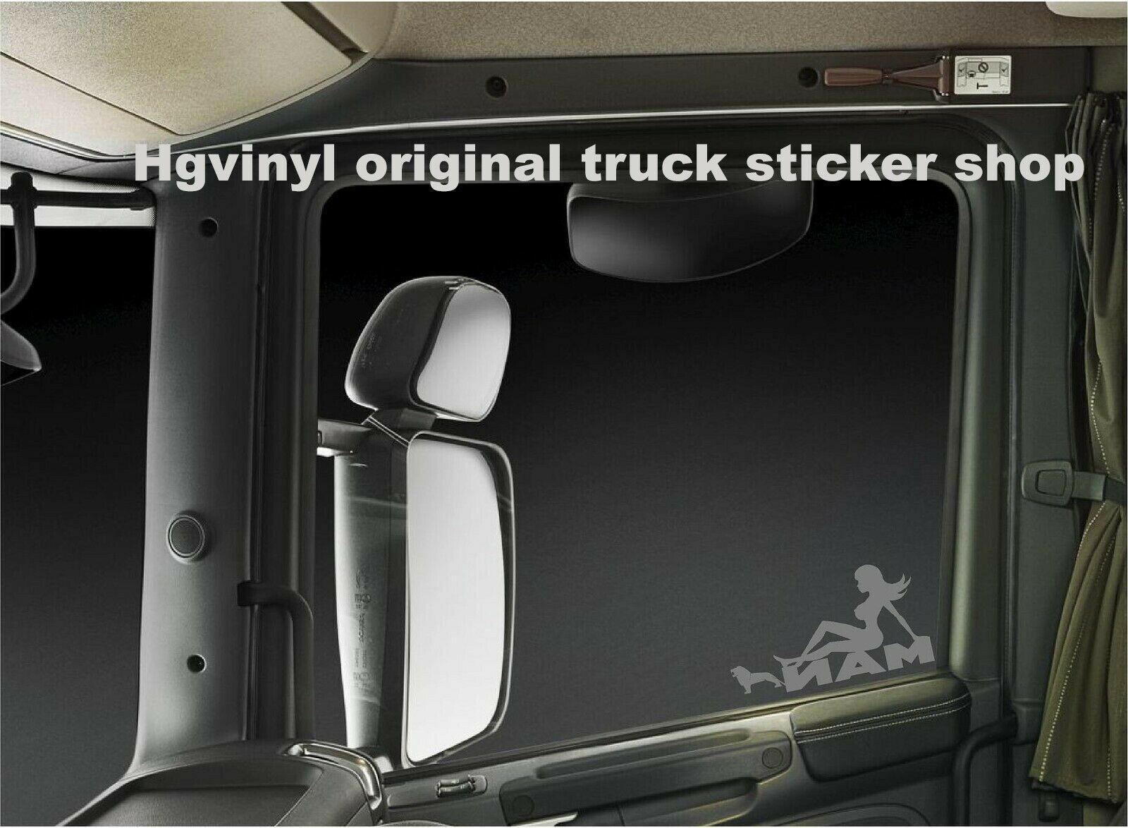 For x2 MAN mudflap girls truck cab side window stickers (pair) inside ...