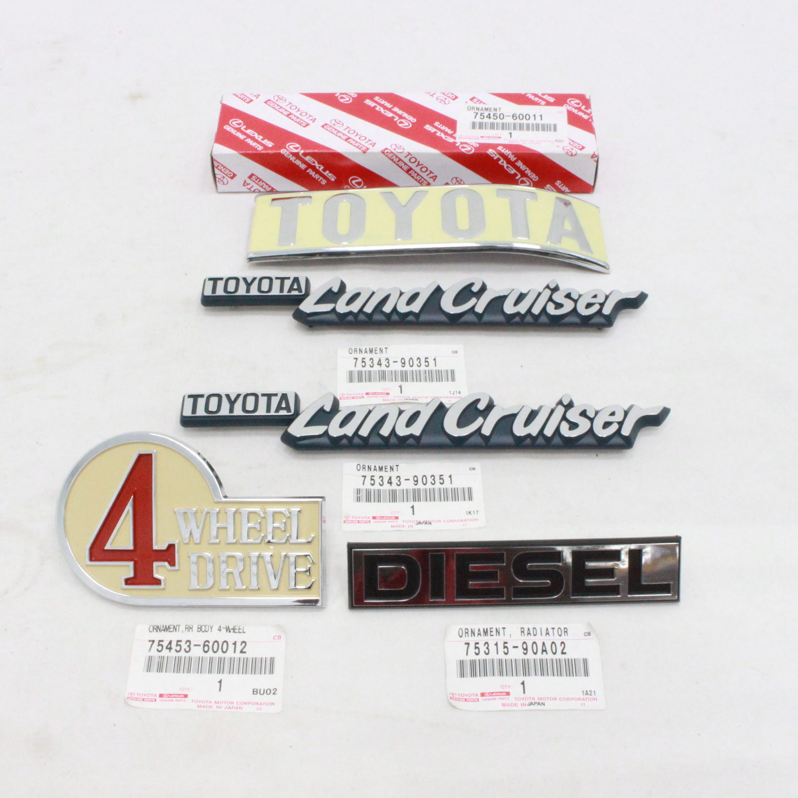 Toyota Land Cruiser FJ40 BJ40 Diesel 4WD Emblem Decal Plate Logo Symbol ...