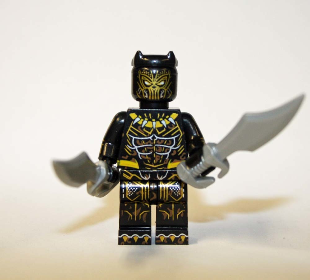 Minifigure Custom Toy Rik Kilmonger Black Panther Movie version - LEGO ...
