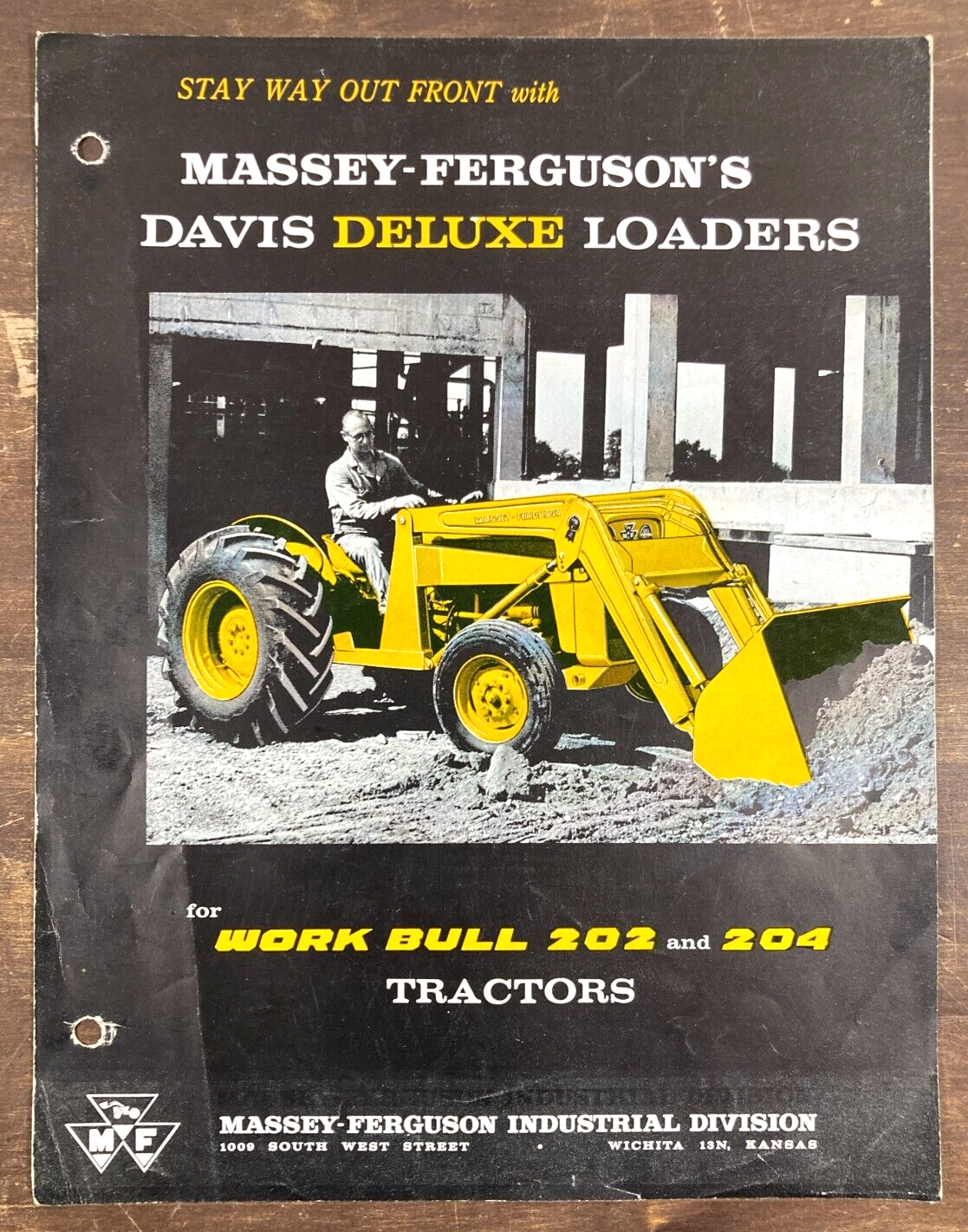 Massey Ferguson 101 102 Davis Deluxe Loader Brochure Work Bull 202 204 ...