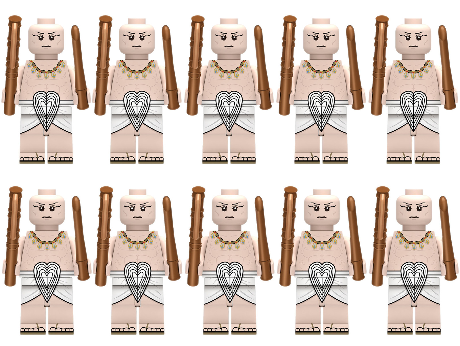 Egyptian Pharaoh King Tut & Light Boomerang Army 16 Minifigure Building ...