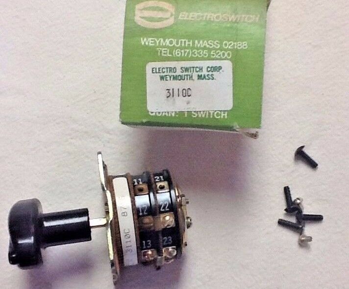 ELECTRO SWITCH 3110C 311OC Series 31 Rotary Ammeter Transfer Switch 10 ...