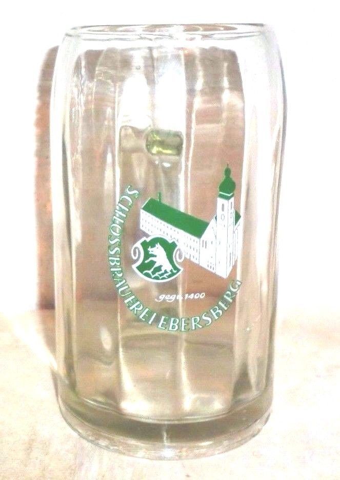 Schlossbrauerei Ebersberg +1974 0.5L German Beer Glass Seidel - Germany