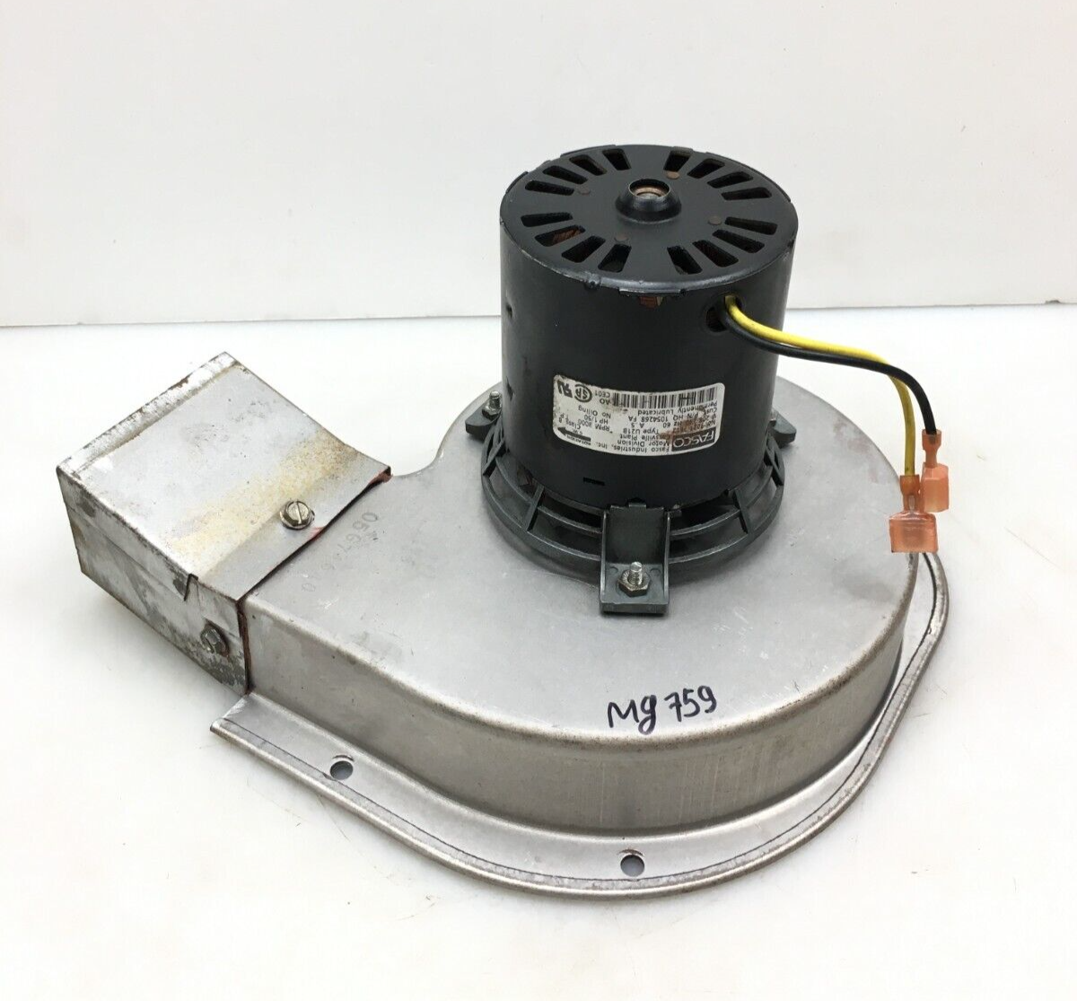 FASCO 7021-7617 Exhaust Draft Inducer Blower Motor 1054268 used #MG759 ...